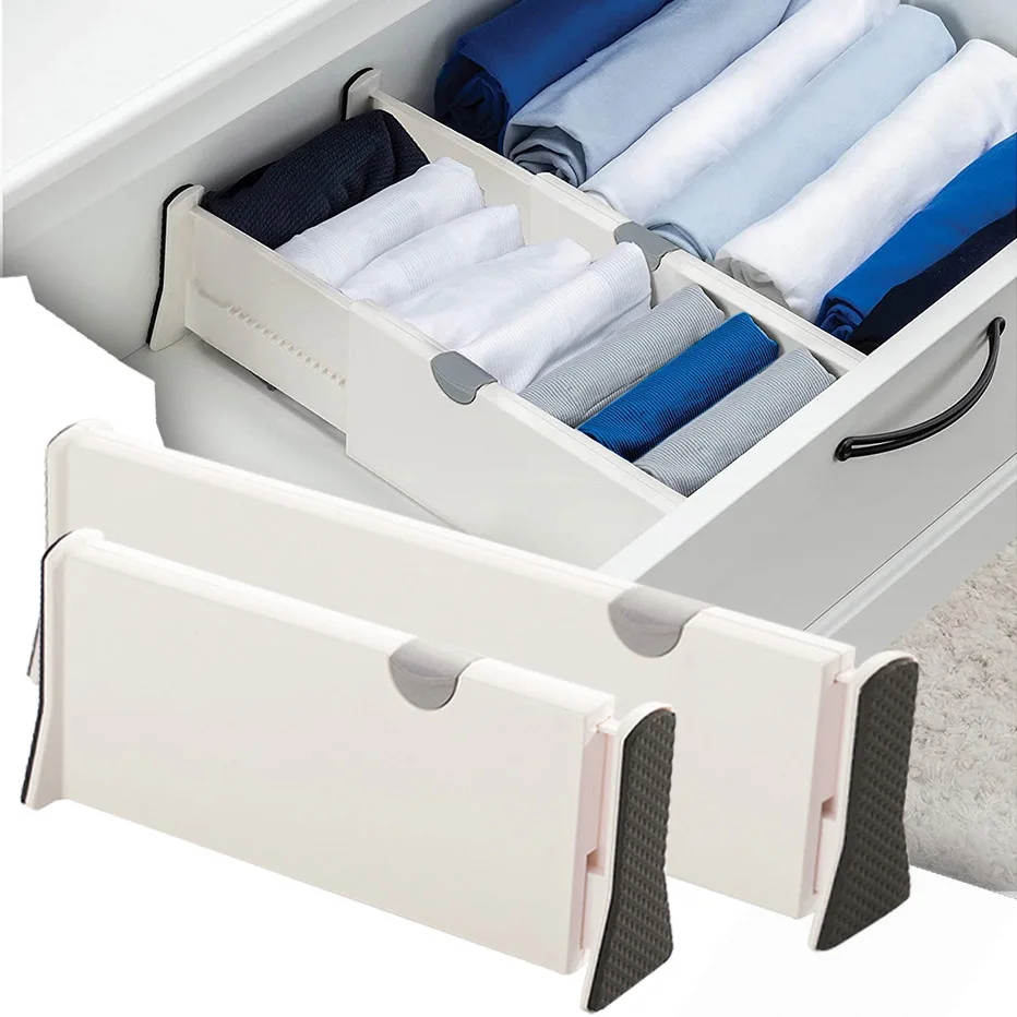 2PCS-Adjustable-Drawer-Dividers-for-Clothes-Dresser-Closer-Drawer ...