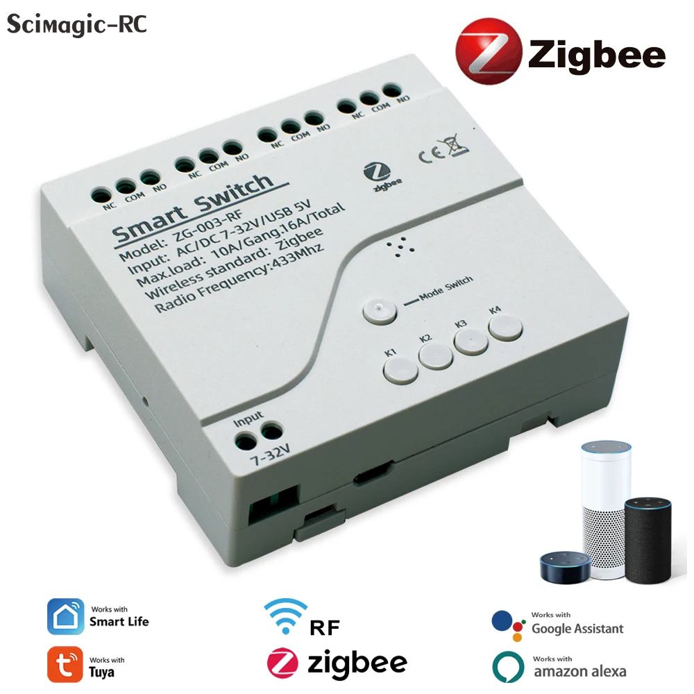 4CH-Zigbee-Tuya-Smart-Home-Relay-Module-85-250V-Relay-AC-DC-7-32V-85 ...