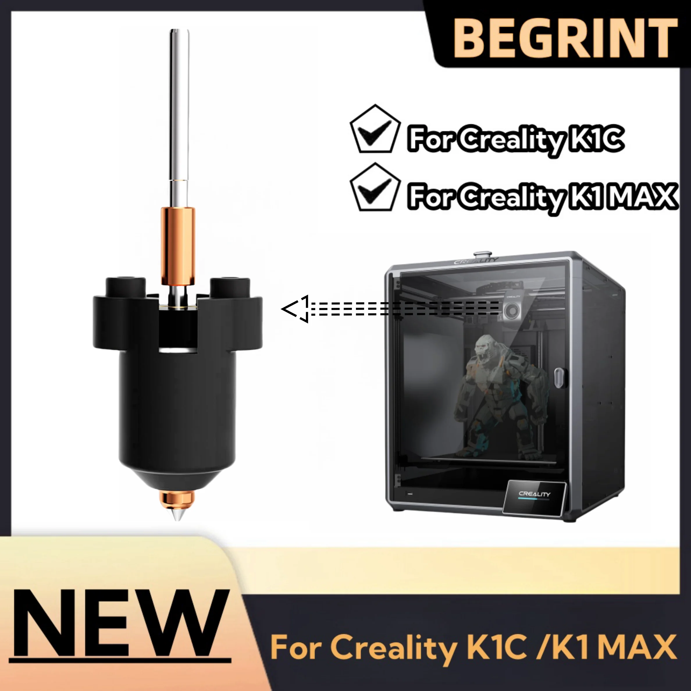For-Creality-K1C-K1-MAX-Ceramic-Heating-Block-Kit-Quick-Swap-Nozzle-Kit ...
