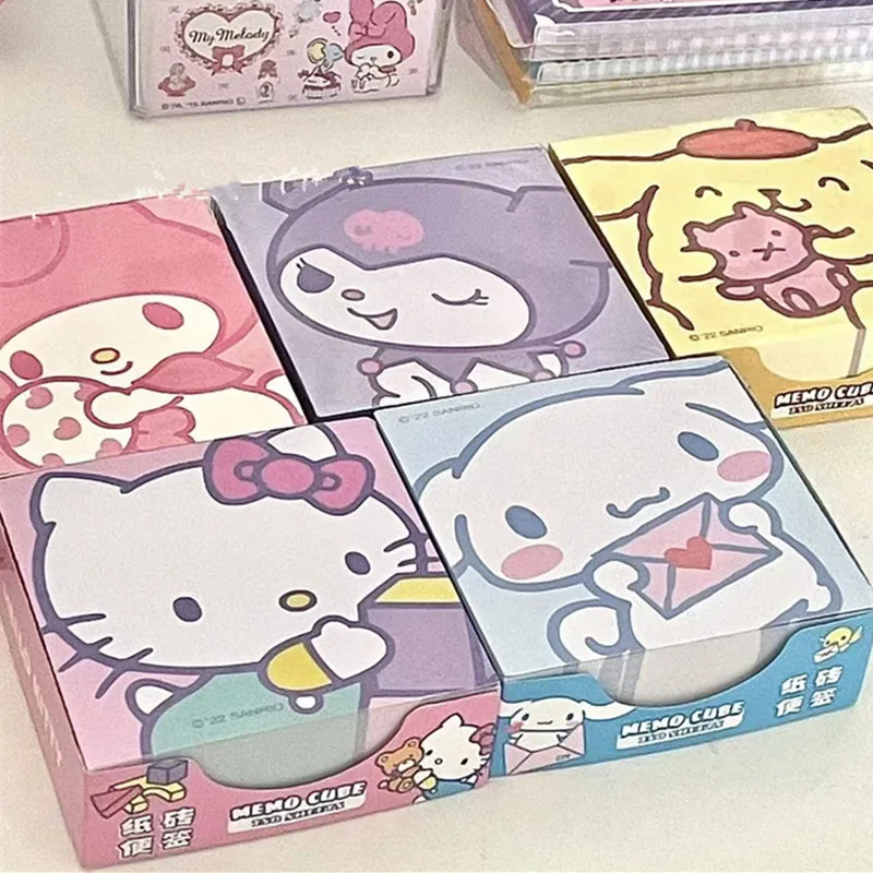 250Pcs Sanrio Hello Kitty Note Paper Kawaii Kuromi Melody Cinnamoroll ...