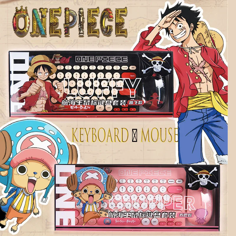 Anime-One-Piece-Luffy-Computer-Wireless-Keyboard-and-Mouse-Set-Zoro ...