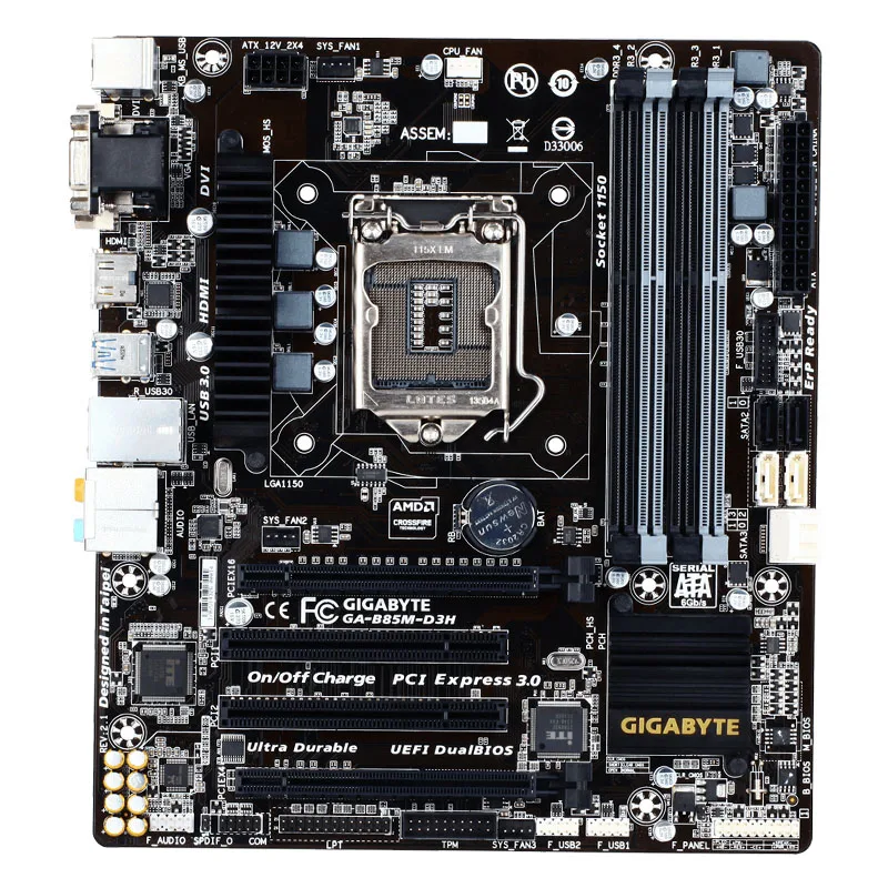 Used-GIGABYTE-GA-B85M-D3H-Desktop-Motherboard-B85-Socket-LGA-1150-i7-i5 ...