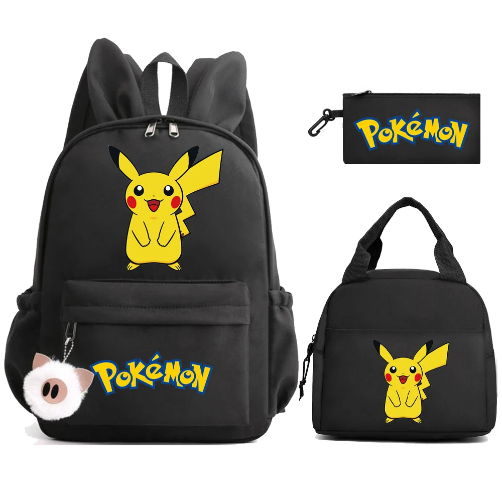 3Pcs-set-Pokemon-Teen-Student-Back-To-School-Backpack-Book-Backpack-Ith ...