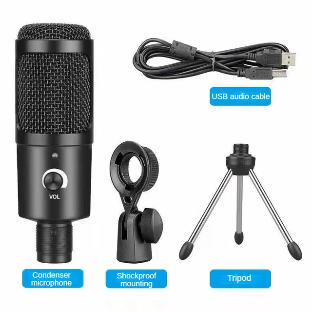 USB Condenser Microphone Recording Microphone with Stand for PC ...