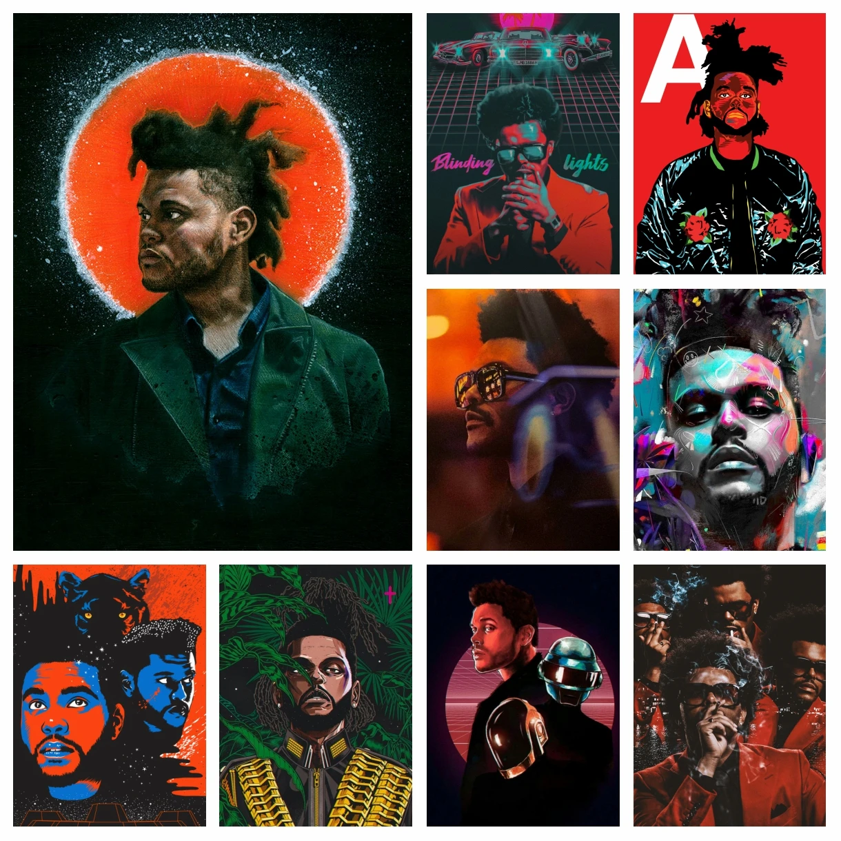 DIY The Weeknd Full Diamond Art Painting Accessories Rap Music Star ...