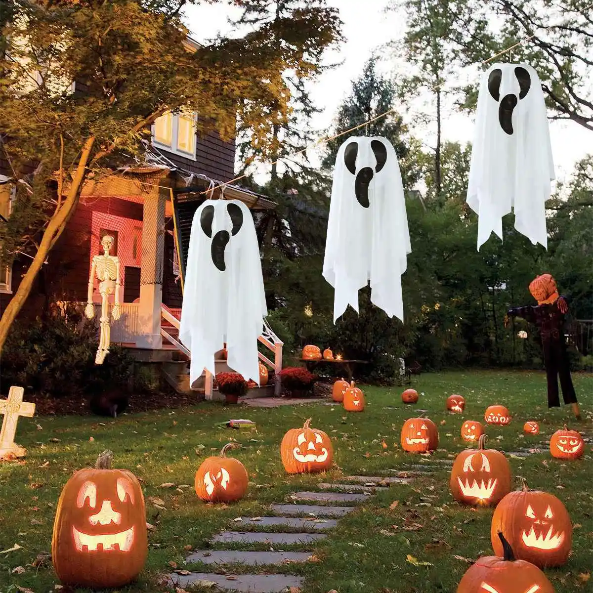 Halloween-Scream-Ghost-Glowing-Lantern-Happy-Halloween-Decoration-For ...