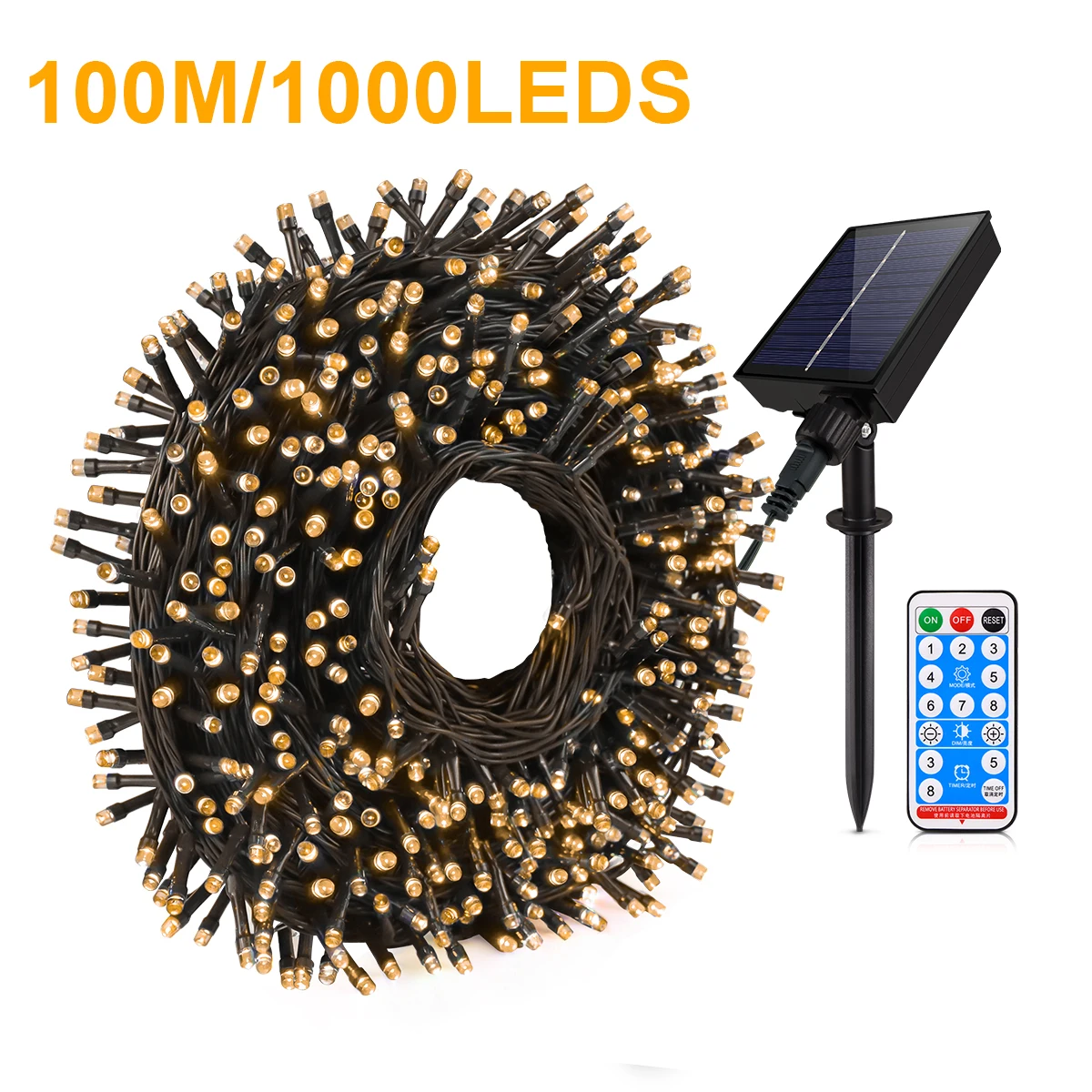 Outdoor-Solar-String-Fairy-Light-100M-1000-LED-Waterproof-Garland-Large ...