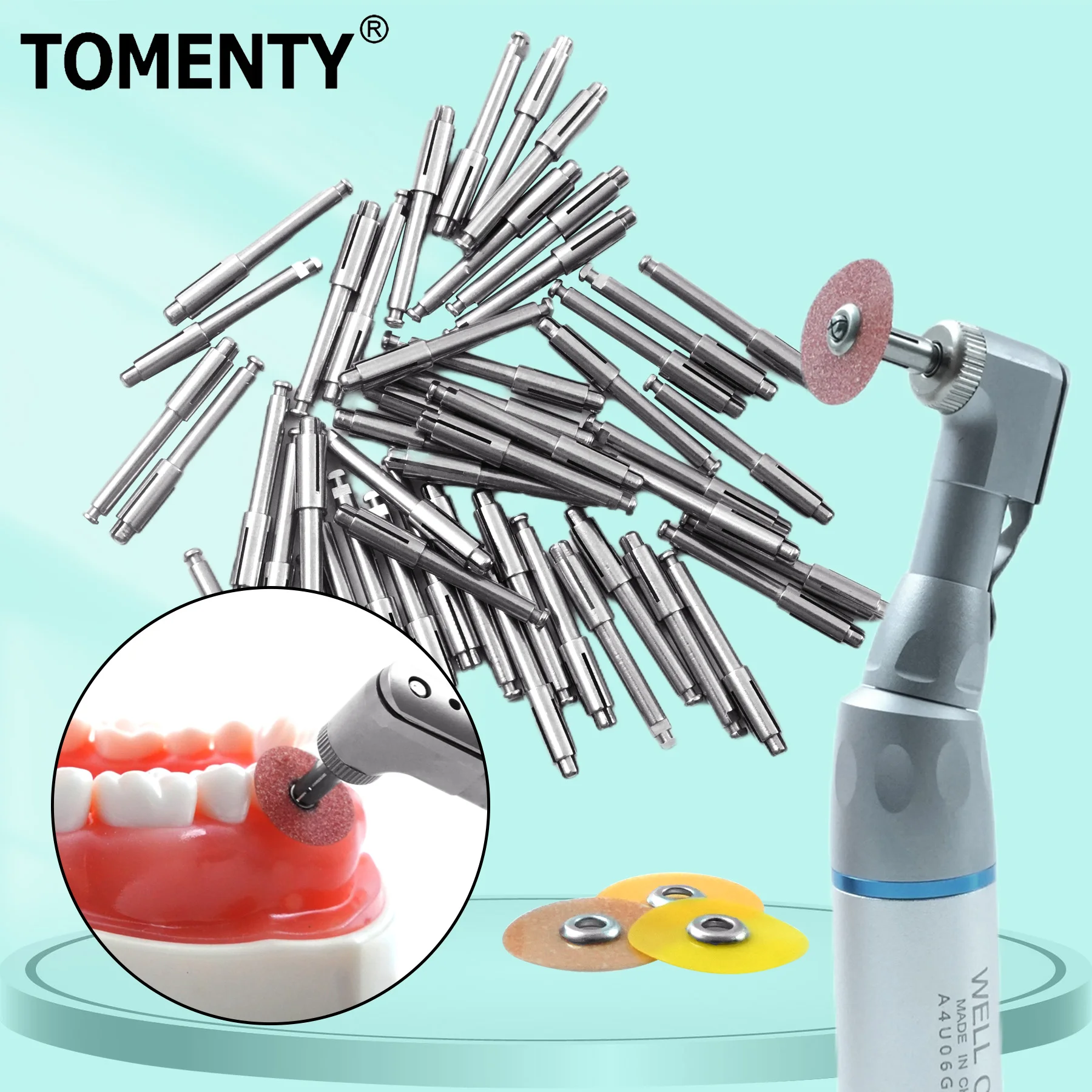 5Pcs/10Pcs TOMENTY Dental Polishing Disc Holding Rod Tool Mandrel ...