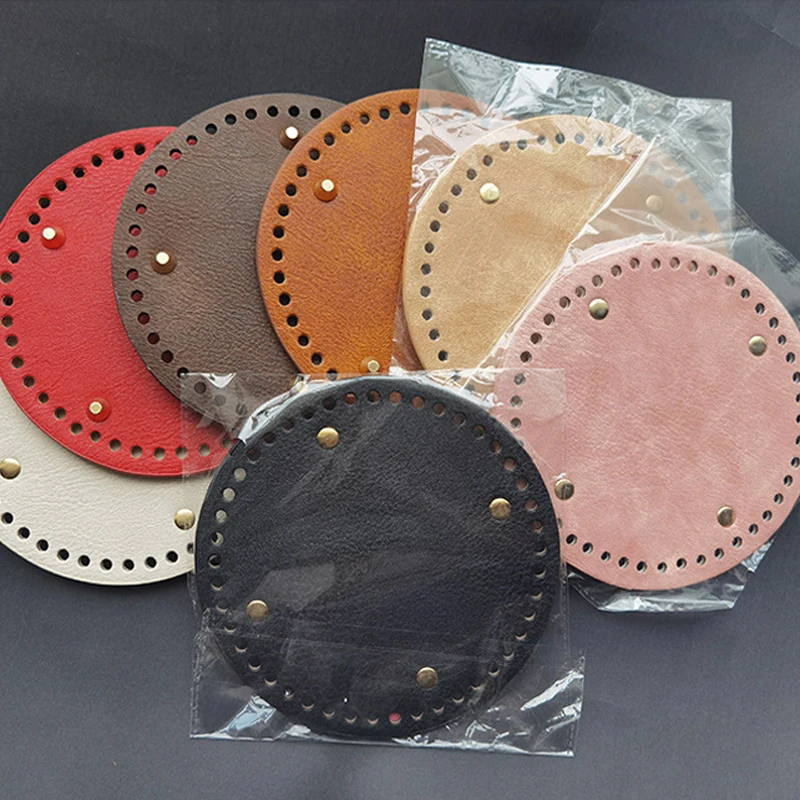 15cm Leather Bag Bottoms DIY Handmade Oval Round Bottom Bag Accessories ...