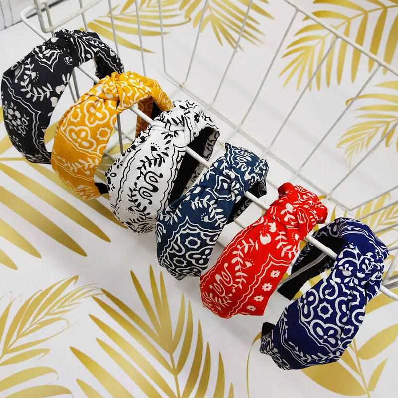 Printed Headband Knot | Women Headbands F Bohemian | Ethnic Hair Band ...