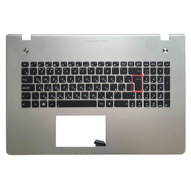 Asus N76 N76VB N76VJ N76VM N76VZ RU 노트북 키보드 (손목 받침대 상단 덮개 포함) 용 새 러시아어 ...
