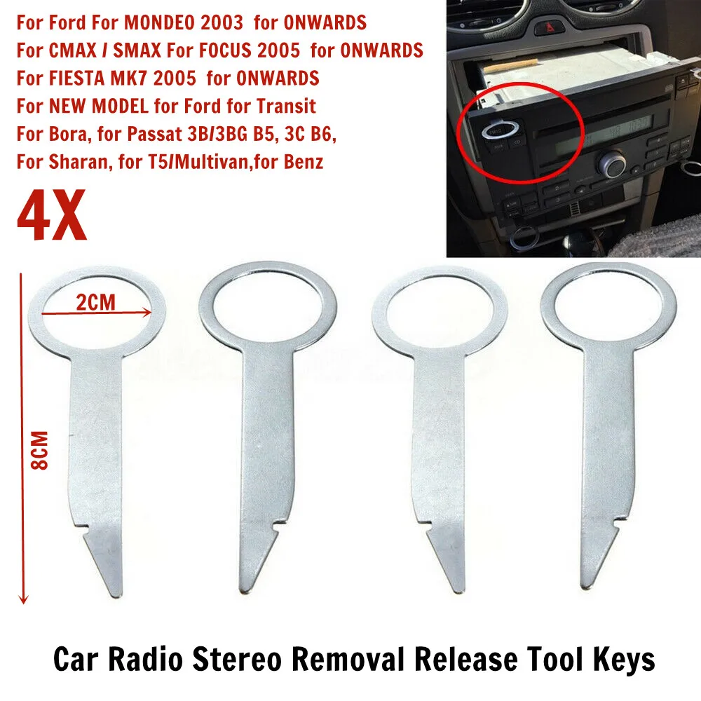 4pcs Car Radio Stereo Removal Release Tool Keys For Bora For Passat 3B ...
