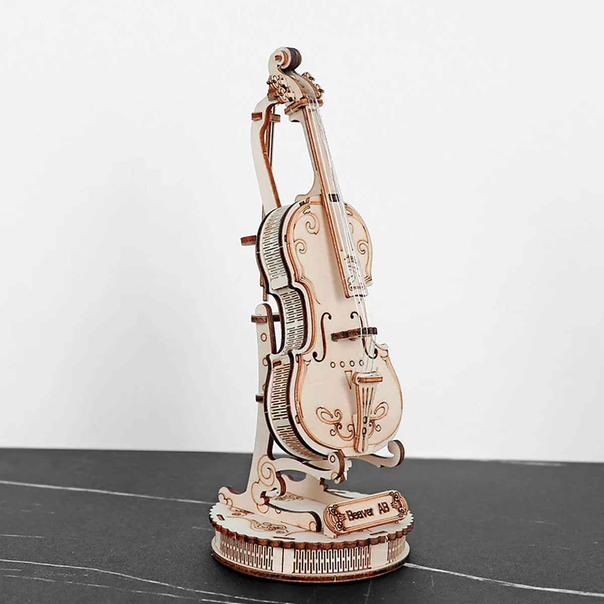 Violin-Hands-Craft-DIY-3D-Wooden-Puzzle-Instrument-Assembly-Building ...