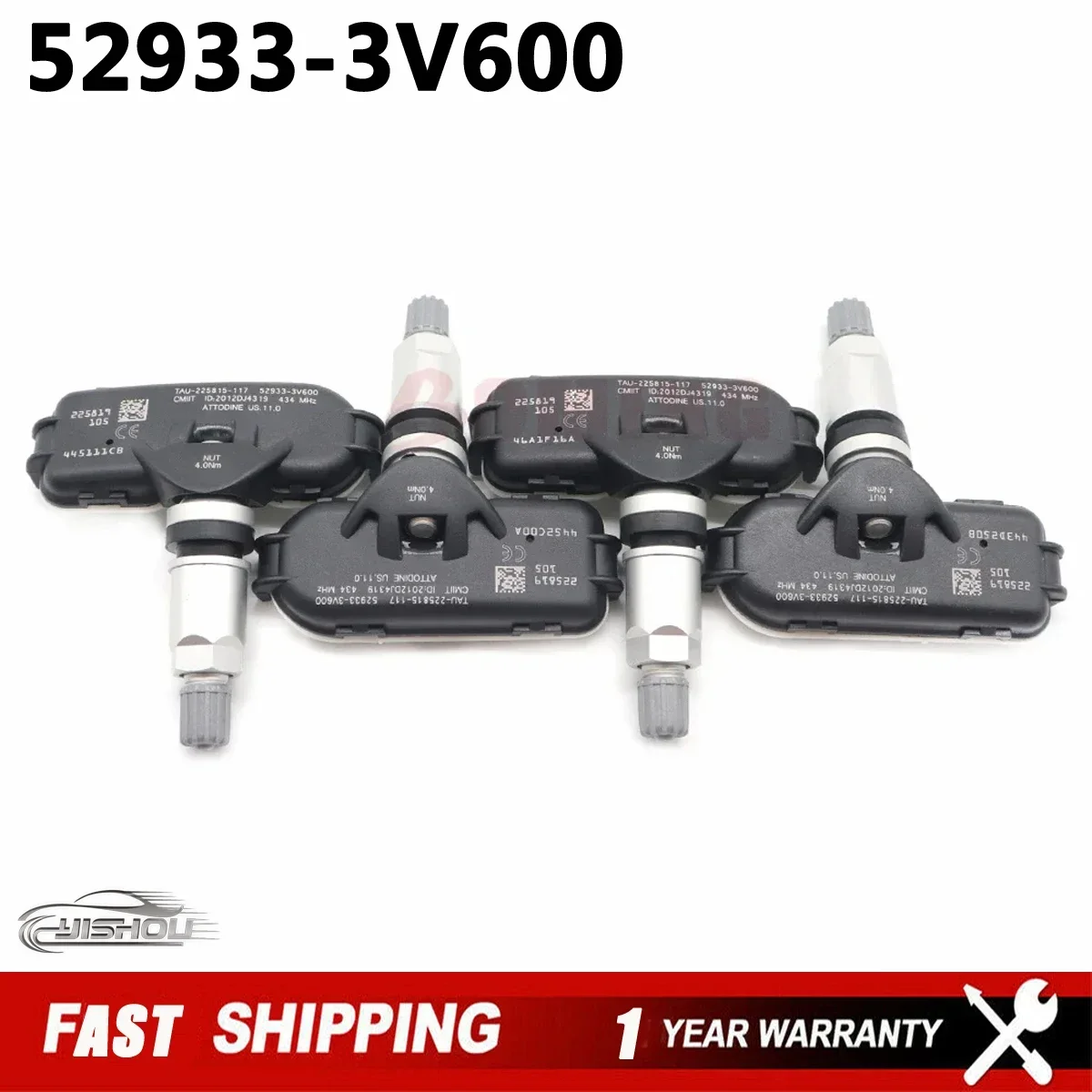 52933-3V600 현대 그랜저 [HG] I40 [VF] Kia Rio [UB] 2011-2021 TPMS 용 타이어 압력 ...