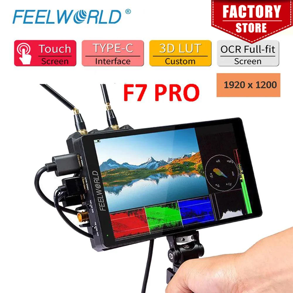 FEELWORLD-F7-PRO-7-IPS-Touch-Screen3D-LUT-DSLR-On-Camera-Field-Director ...