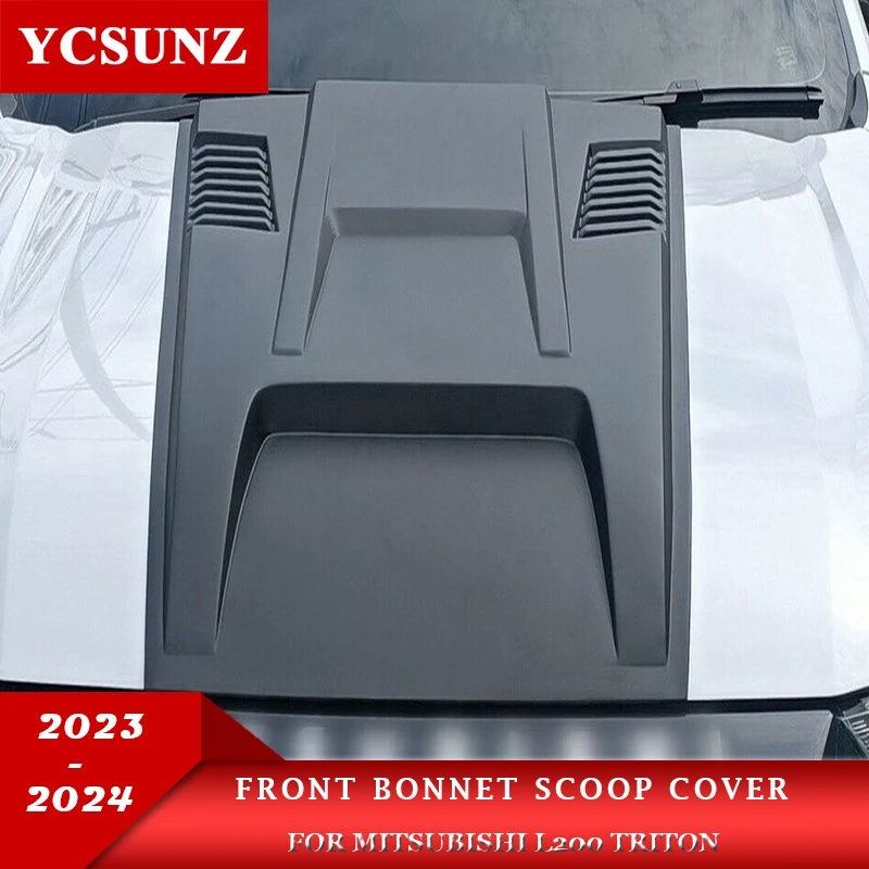 Matte Black Bonnet Hood Scoop Cover For Mitsubishi L200 Triton MV 2024 ...