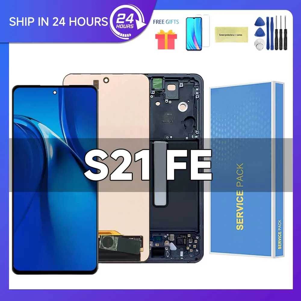 S21 FE 5G For Samsung 6.4''For Ori S21FE 5G G990B G990U G990W G990E LCD ...