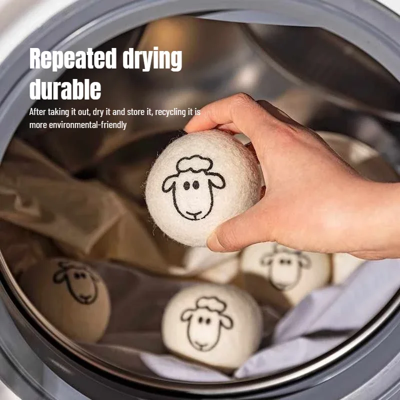 Reusable Anti-Wrinkle Dryer Balls Set, Special Non-Tangle Laundry Balls ...