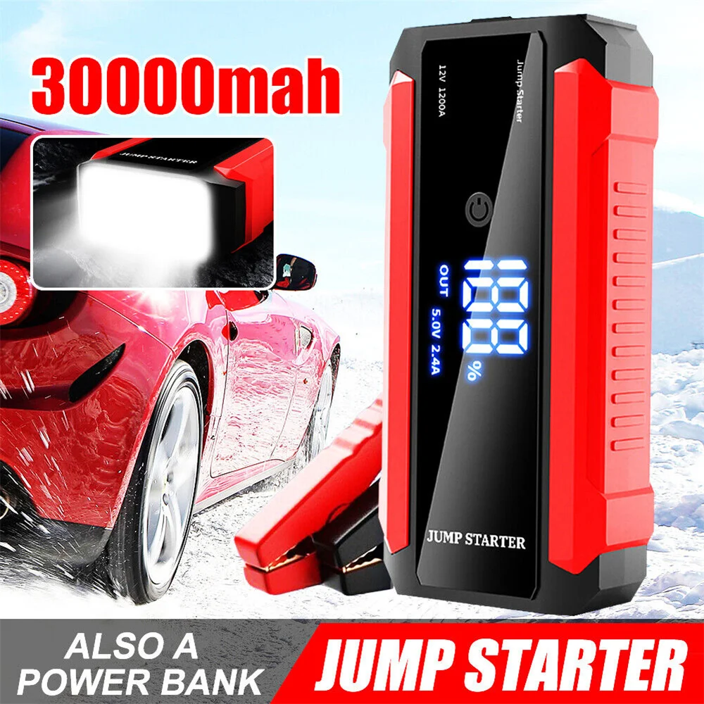 30000mAh-Car-Jump-Starter-1200A-12V-Portable-Emergency-Start-up-Charger ...