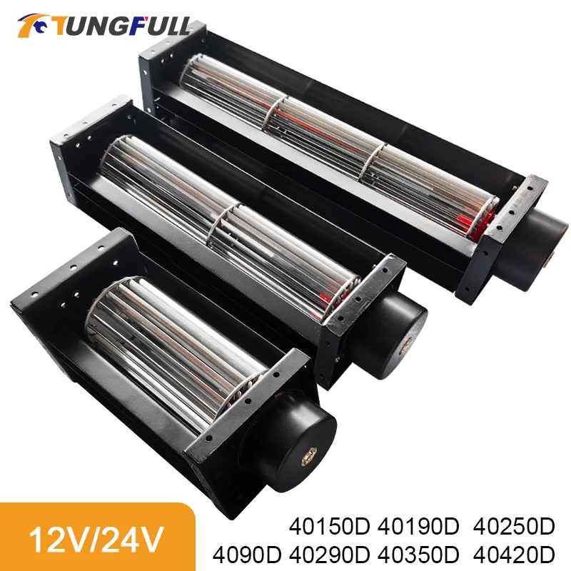 12V-24V-DC-Cross-Flow-Fan-Drumventilator-Kogellager-Groot-luchtvolume ...