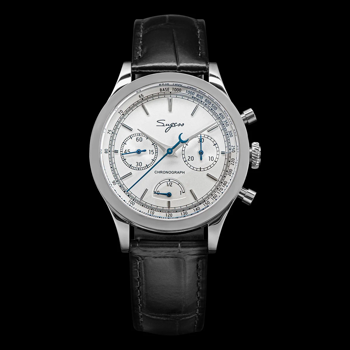 Sugess Men Watch Mechanical Seagull ST19 Movement with Chronograph ...