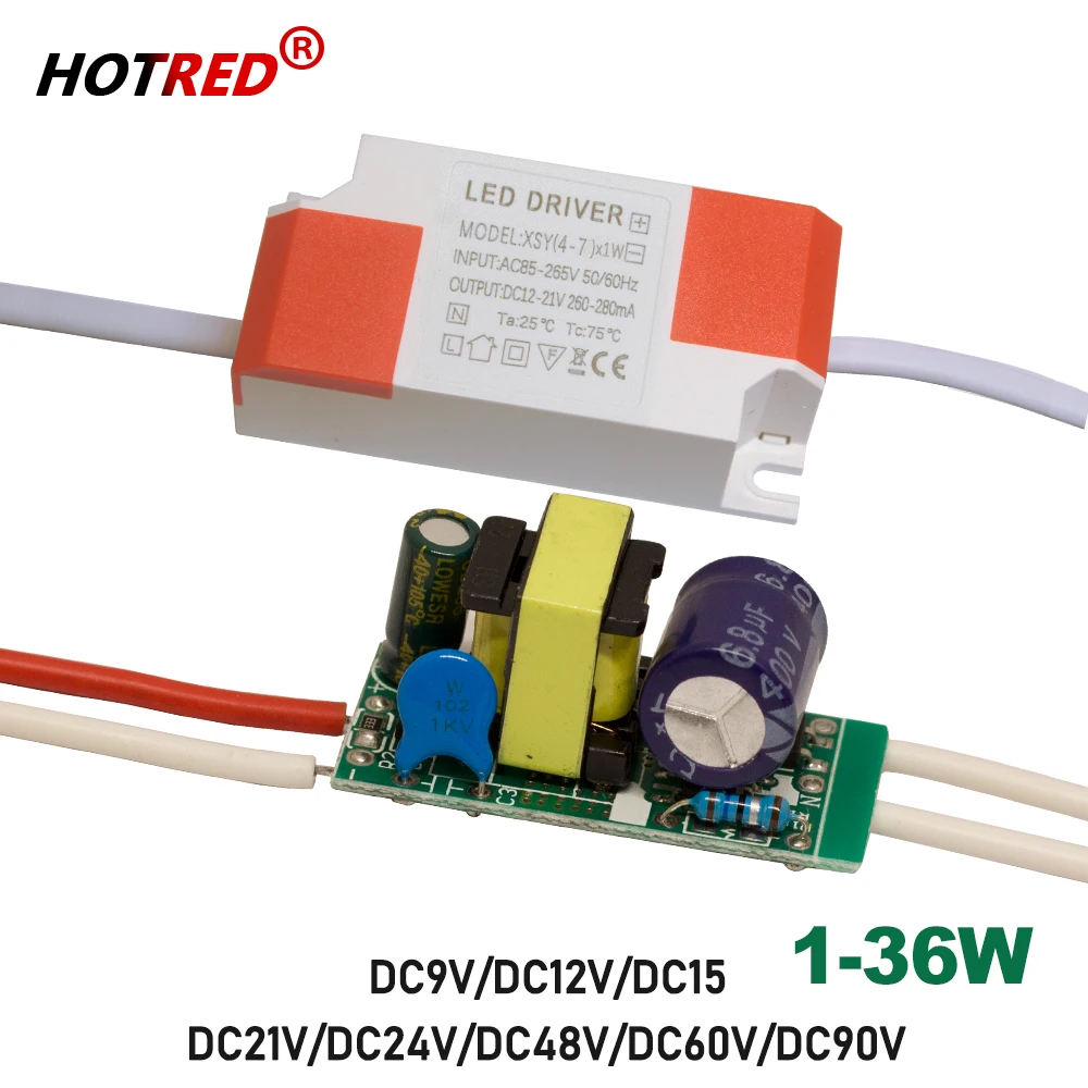 LED Driver 280mA Board Shell 1-36W AC85-265V To ...