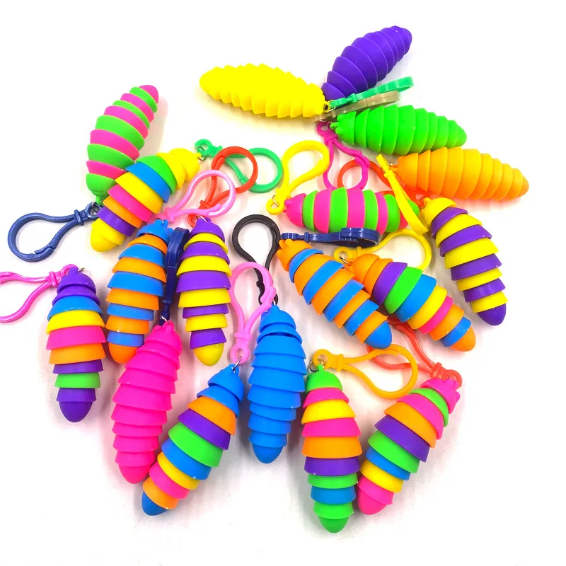 19CM 14CM Colorful Fidget Toy Slug Articulated Flexible 3D Slug Lobster ...