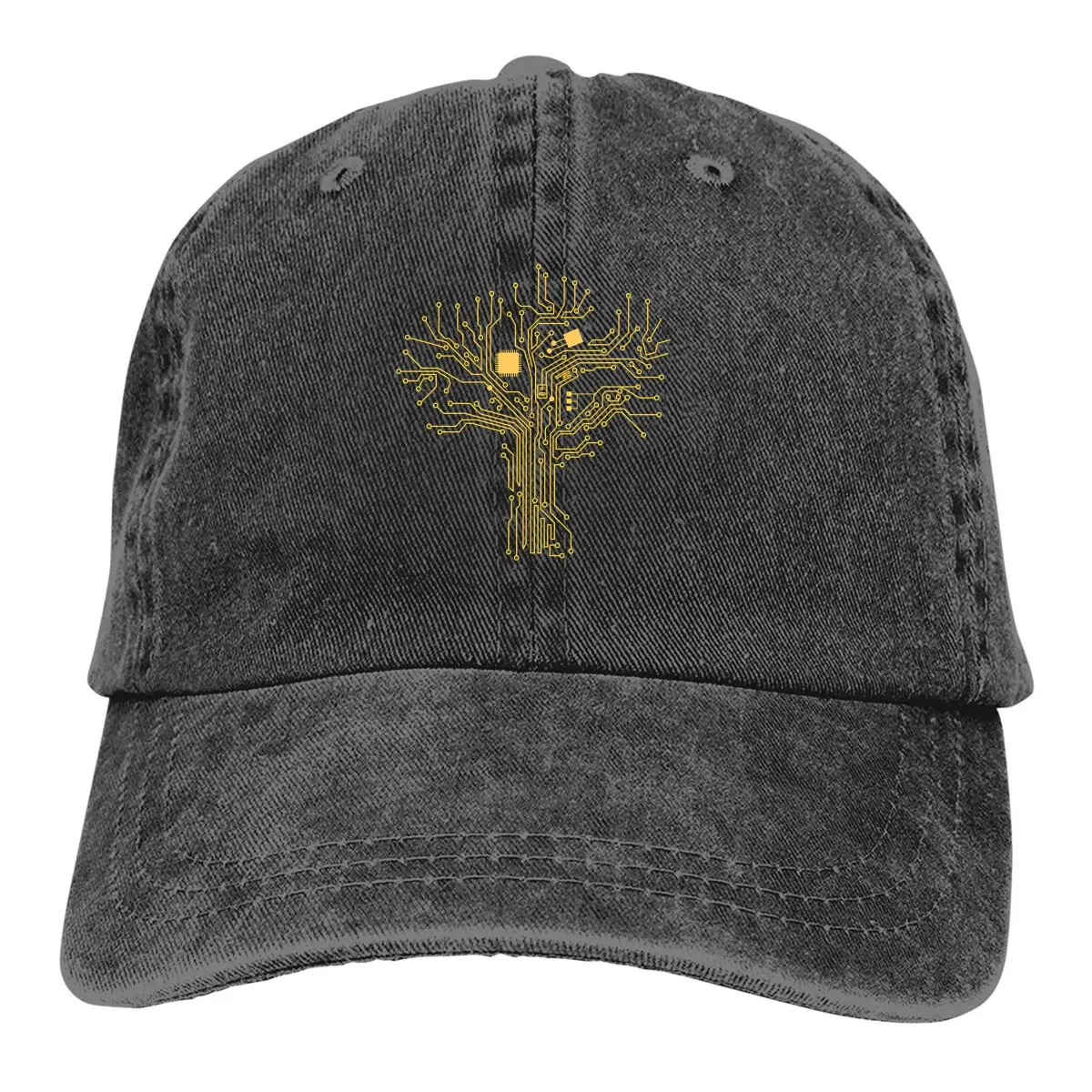 Computer-Cpu-Core-Multicolor-Hat-Peaked-Women-s-Cap-Tree-Of-Tech-Nerd ...