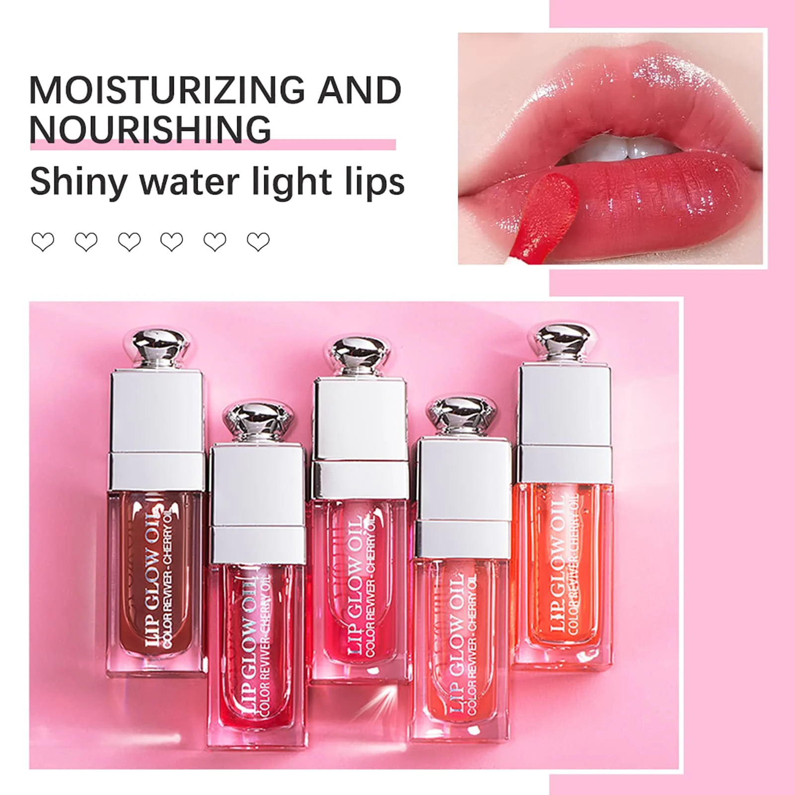 Lip Care Oil para Plumping Lip Gloss, Plump Lip Glow, Fórmula não pegajosa, Batom hidratante ...