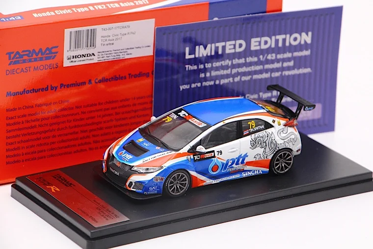 TARMAC-WORKS-HONDA-CIVIC-TYPE-R-FK2-TCR-2017-1-43-Metal-Die-cast-Model ...