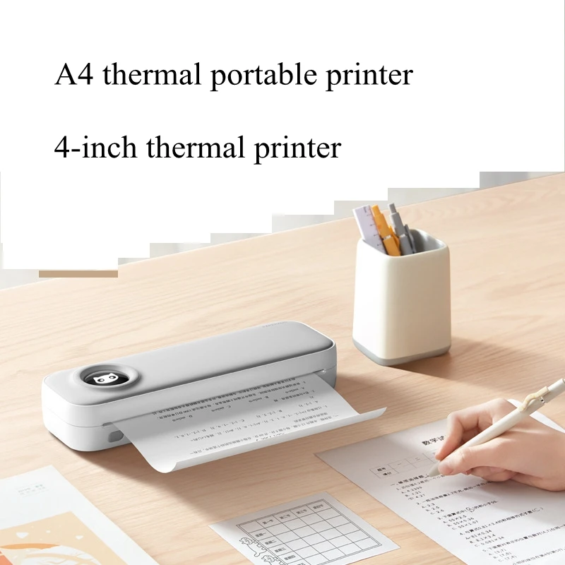 Thermal-Portable-A4-Printer-Bluetooth-Household-Inkless-Printer-300dpi ...