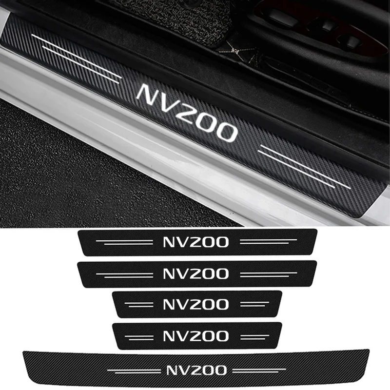 Carbon Fiber Car Door Sill Threshold Anti Protective Stickers Decals ...