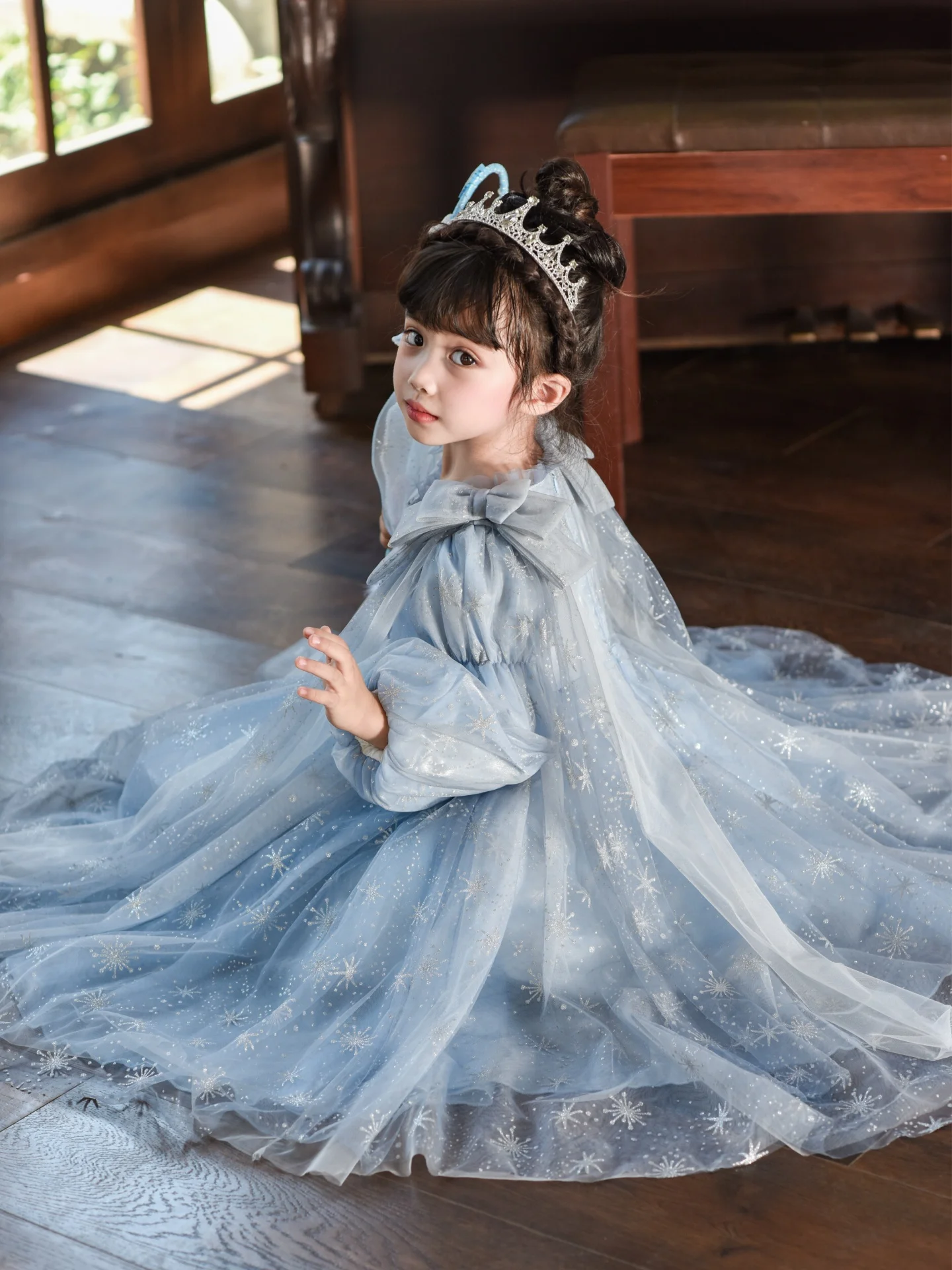 Elsa Princ Dr for Girls Sweet Ice Queen Costume Skirt Long Sve Princ ...