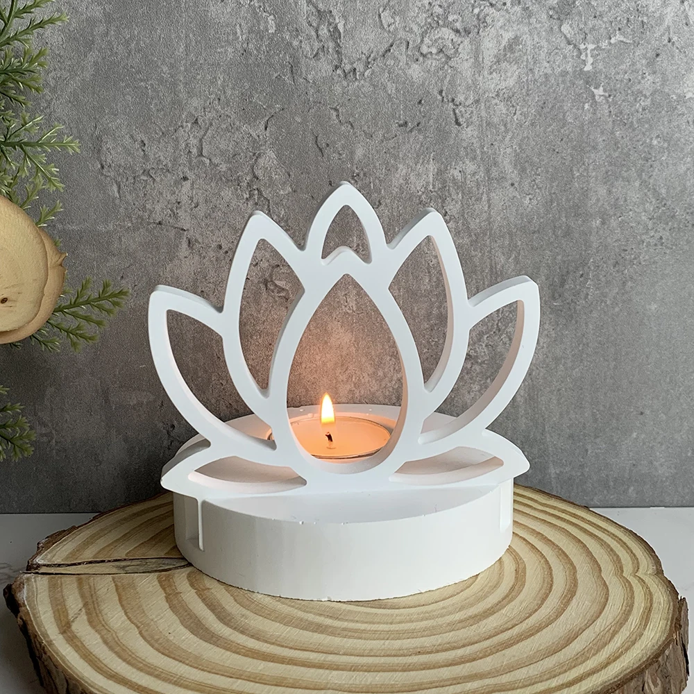Hollow Lotus Candlestick Silicone Molds DIY Eid Ramadan Decor Flower ...