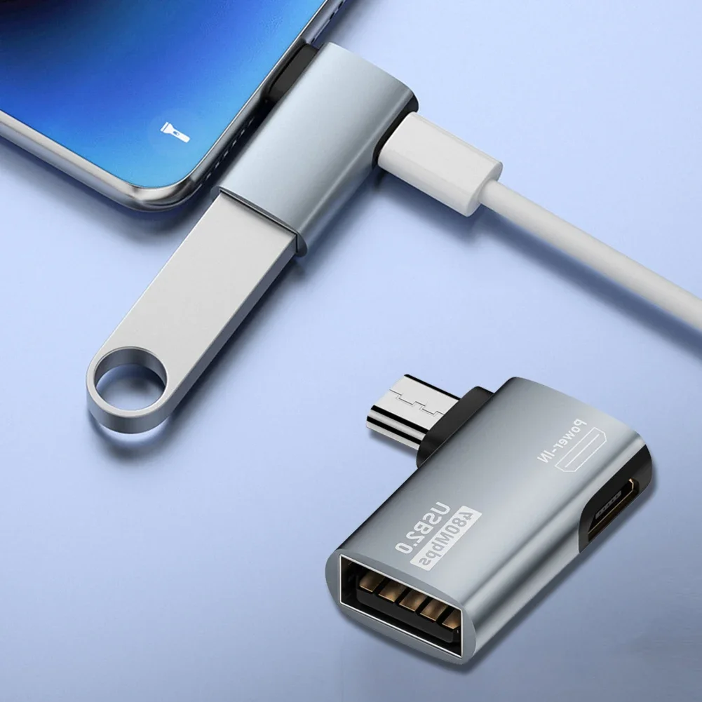 OTG-Cable-Adapter-4K-90-Degree-Left-Angle-Powered-Micro-USB-To-USB-OTG ...