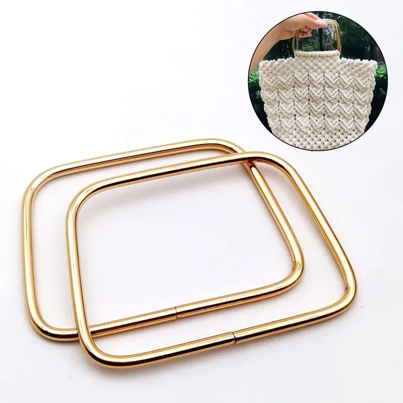 NUBECOM 2PCS Metal DIY Handbag Tote Handles Replacement Creative Bag ...