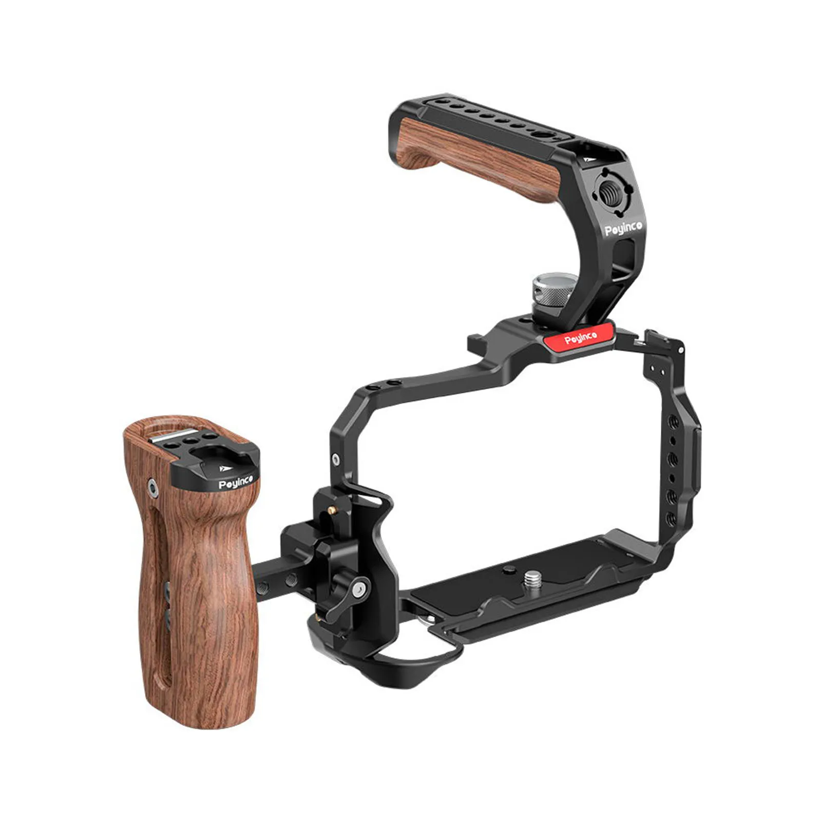 Poyinco-JN-134-Camera-Cage-Kit-Side-Wooden-Grip-Camera-Video-Cage-with ...