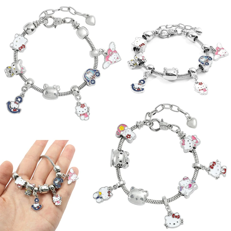 Sanrio-Charm-Fit-pulsera-Pandora-Hello-Kitty-Kuromi-Cinnamon-joyer-a ...