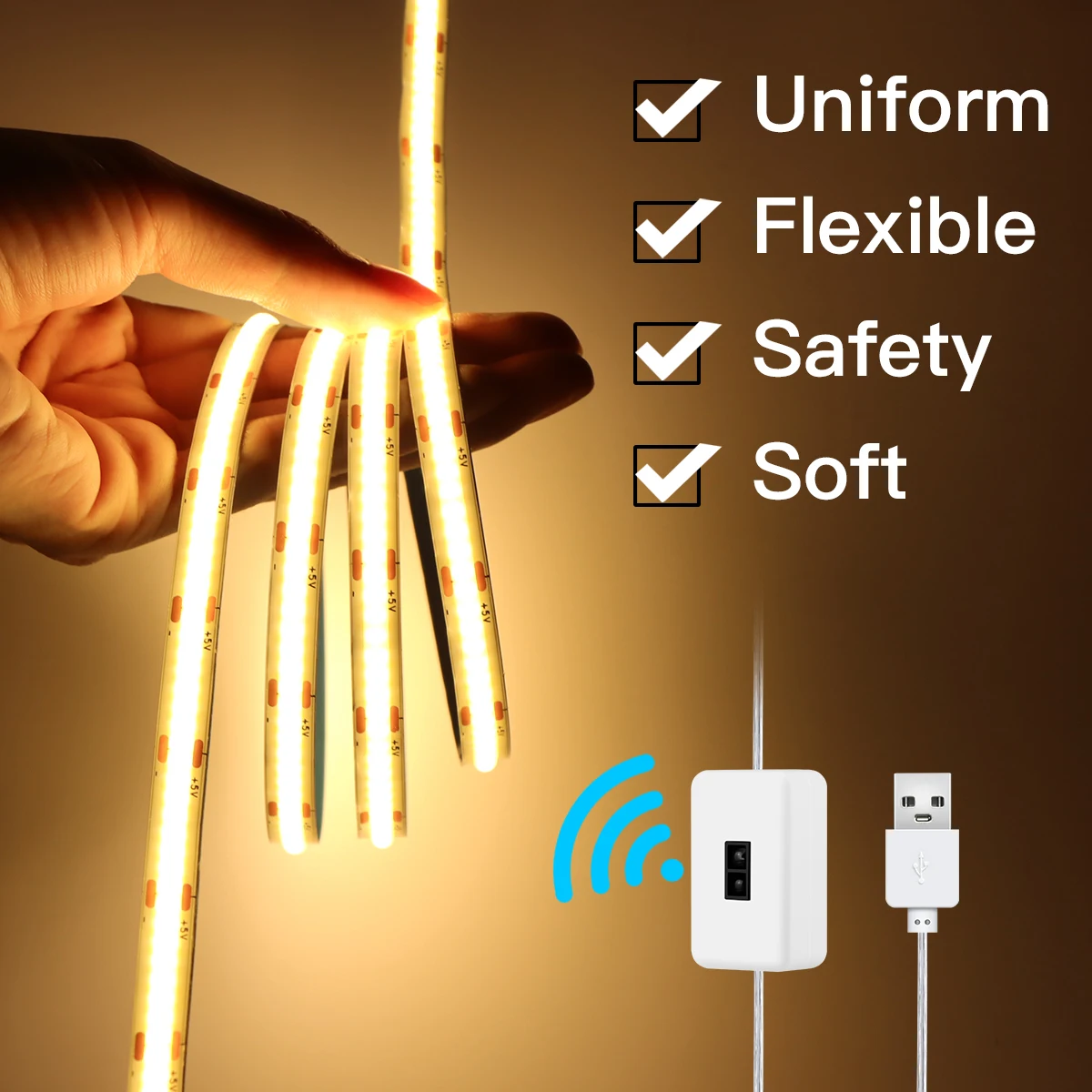 DC5V-LED-Light-Strips-COB-USB-Hand-Sweep-Motion-Sensor-Strip-Kitchen ...