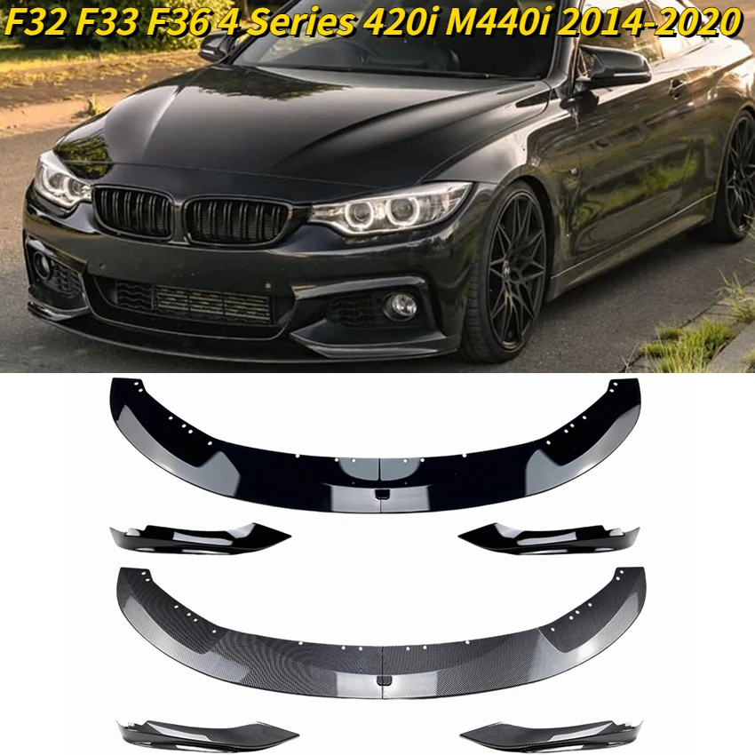 4Pcs Car Front Bumper Lip Spoiler Splitter Diffuser Cover Guard ...