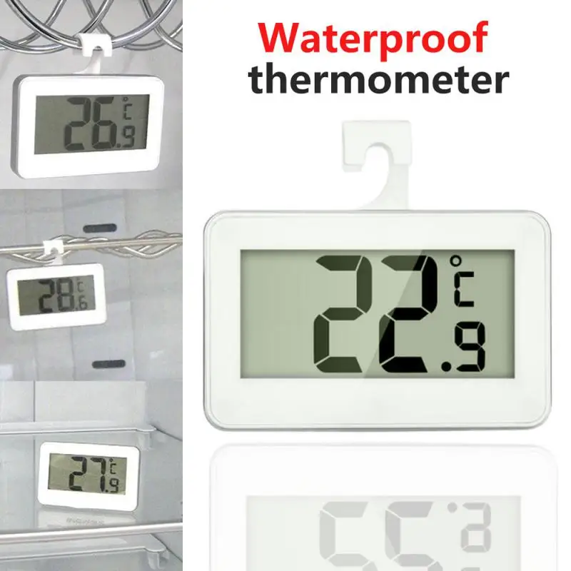 Thermomètre numérique,white--Réfrigérateur numérique LCD, thermomètre et hygromètre pour chambre ...