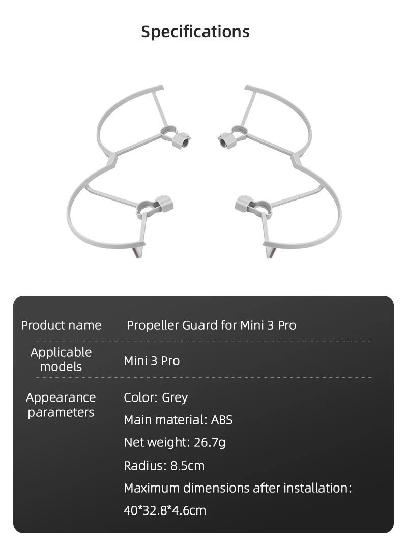 DJI Mavic Mini 1/2/SE/MINI 3 PRO Propeller Guard Protector Props Blade ...