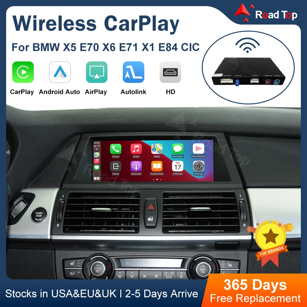Road Top Android Auto Interface for BMW X5 E70 X6 E71 2011-2013 X1 E84 ...