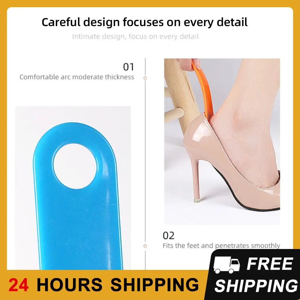 Plastic Professional Shoehorn Lazy Shoe Helper Long Handle Shoes Lifter ...