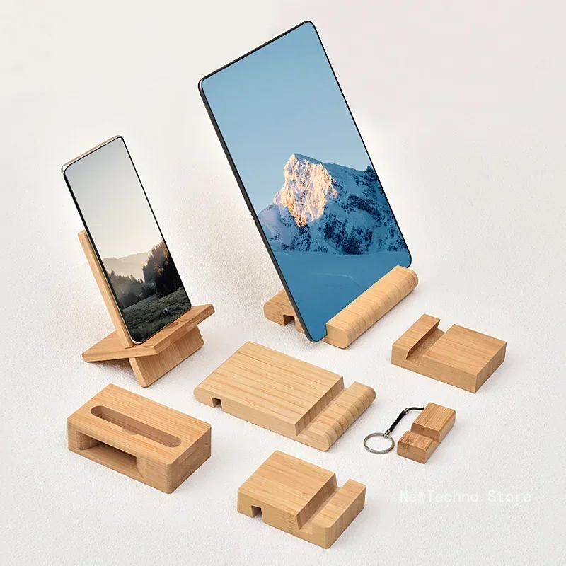 Universal Solid Wood Cell Phone Racks Simple Desk Stand Holder for ...