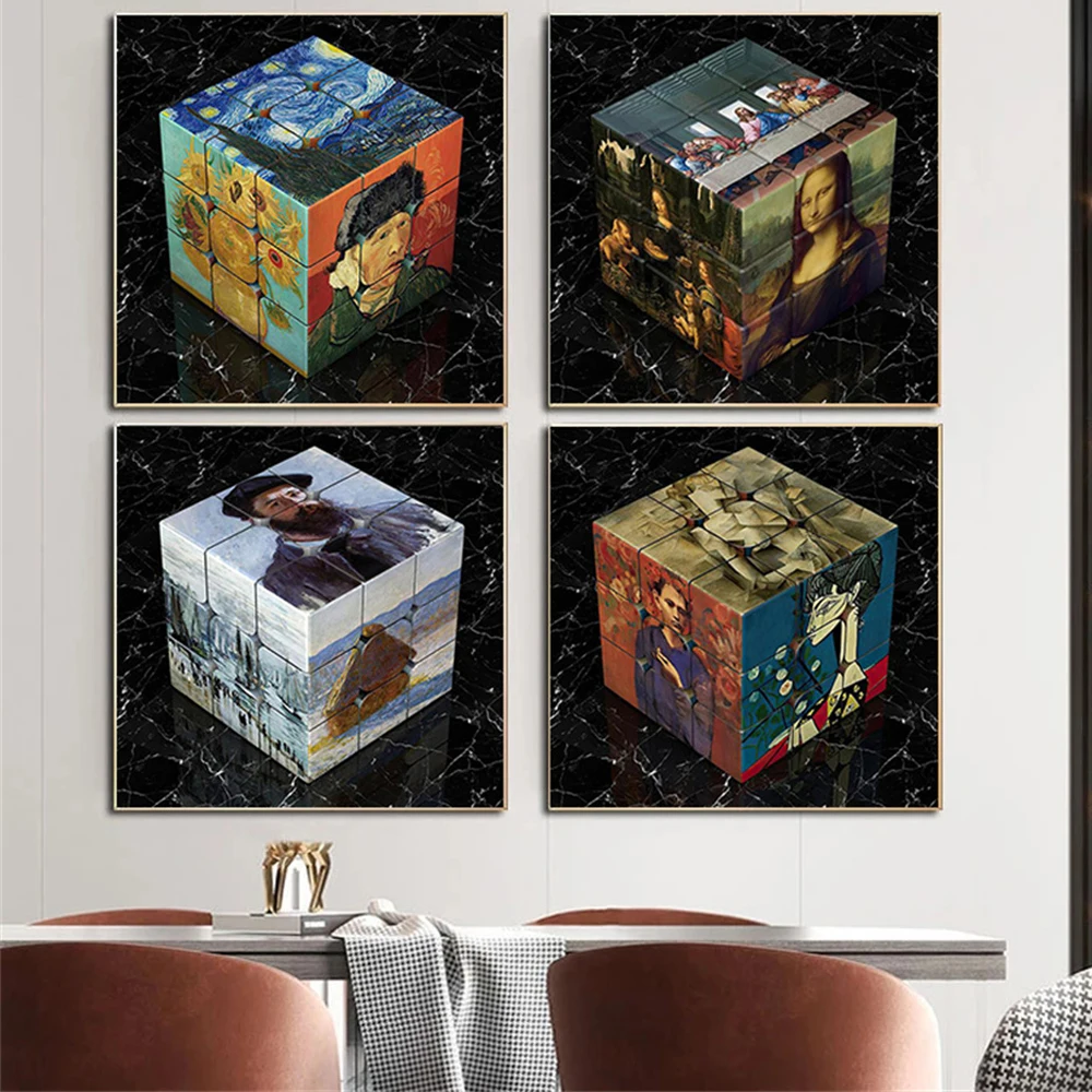 Artist Inspired Rubiks Cube Van Gogh Da Vinci Monet Picasso, 47% OFF