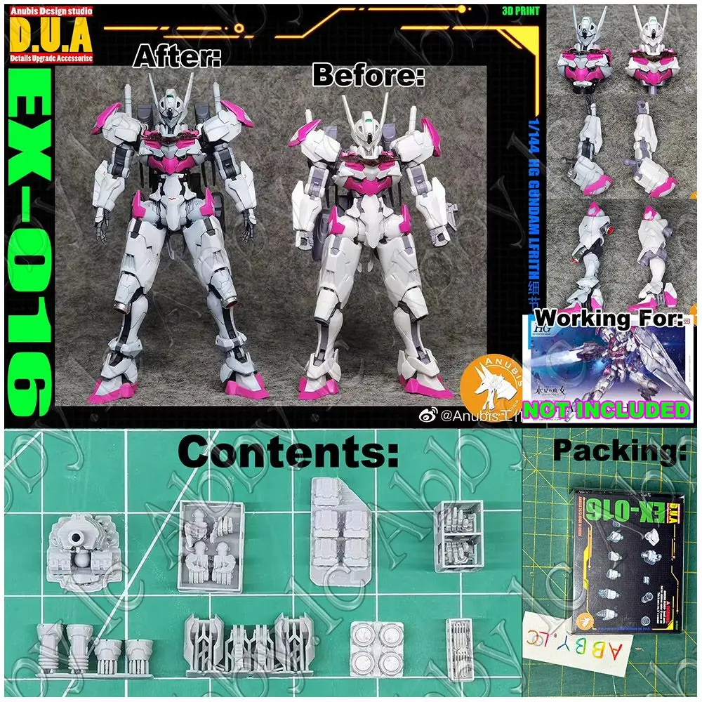 Anubis EX-016 para HG 1/144 XGF-02 Lfrith Gund Arm, alto grado, HGTWFM, la bruja de mercurio ...