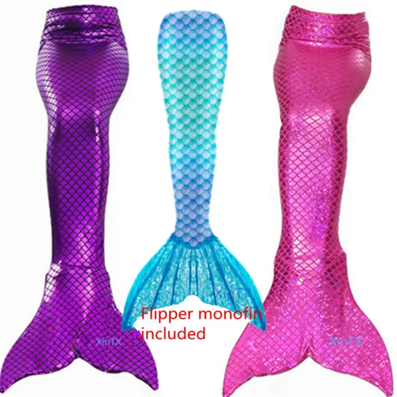 2023-NEW-Adult-Kids-Mermaid-Tails-With-Monofin-Swimsuit-For-Girls-Women ...