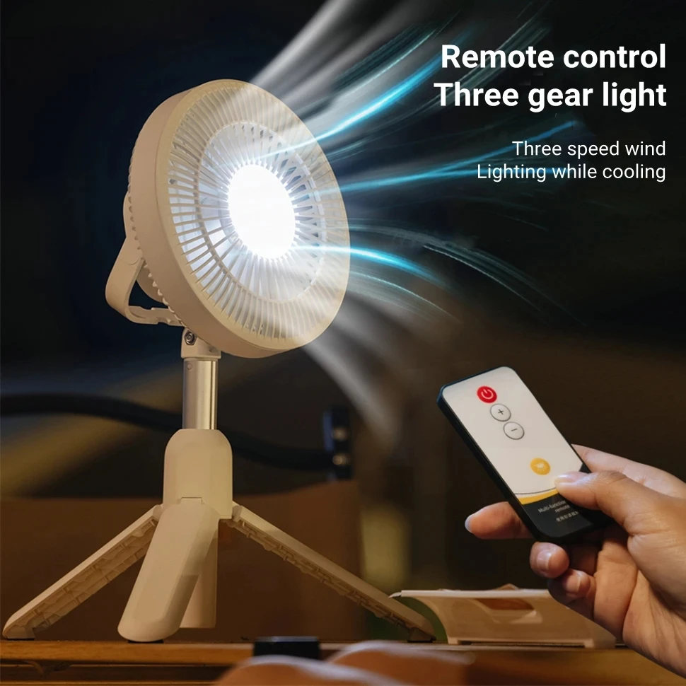 Remote-Control-Scalable-Tripod-Standing-Fan-USB-Rechargeable-4000mAh ...