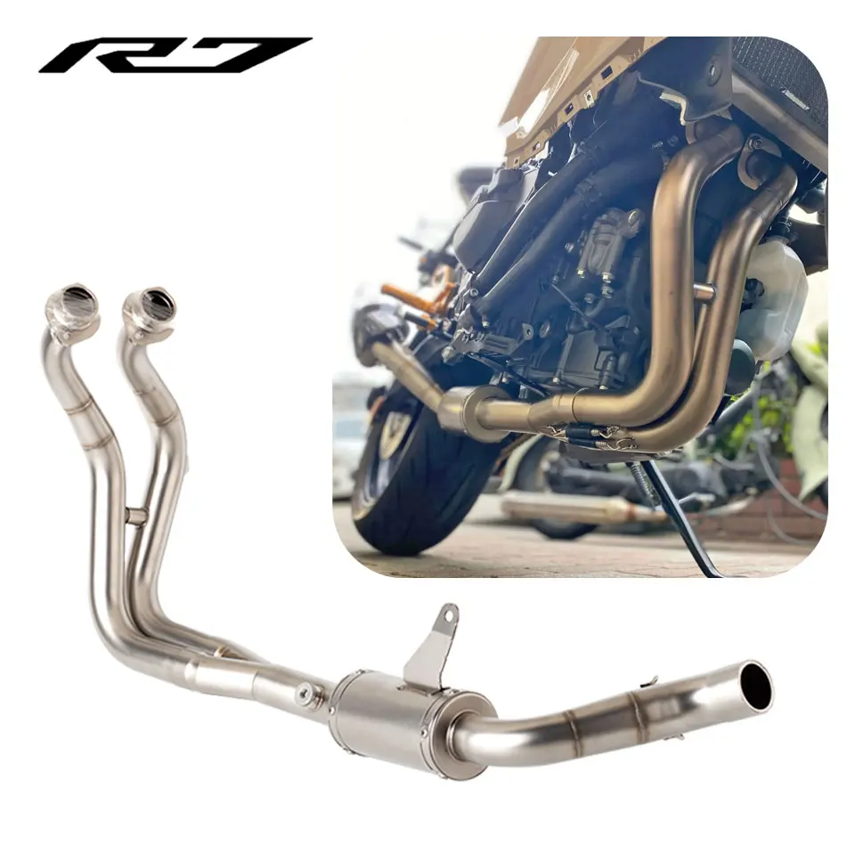Motorcycle-Exhaust-Full-Systems-Escape-Silencer-Modify-Front-Link-Pipe ...